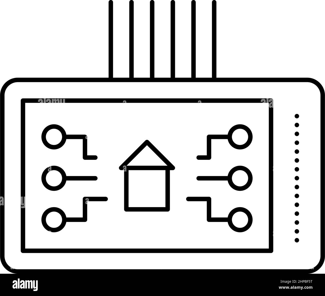 smart house device line icon vector isolated illustration Stock Vector ...