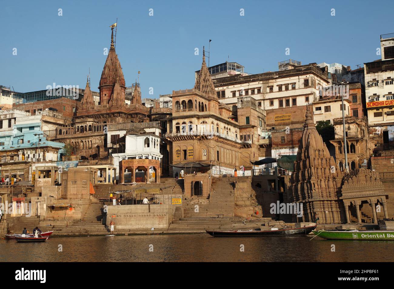 Funeral pyres burn day and night at Manikarnika cremation Ghat on the ...