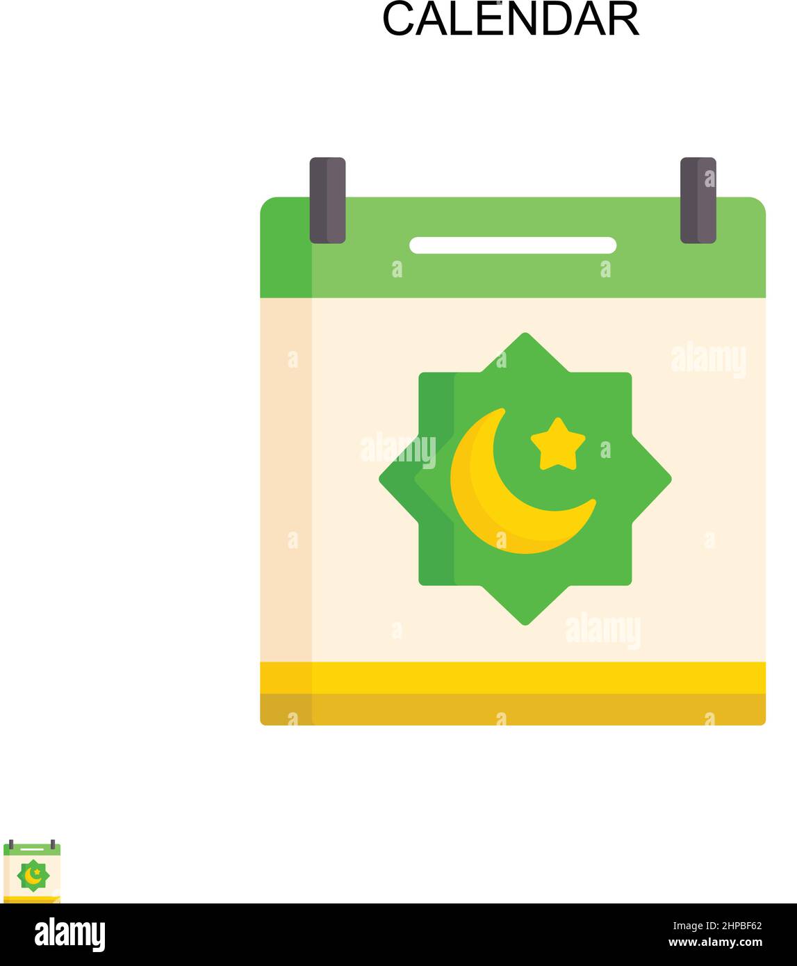Calendar Simple vector icon. Illustration symbol design template for ...