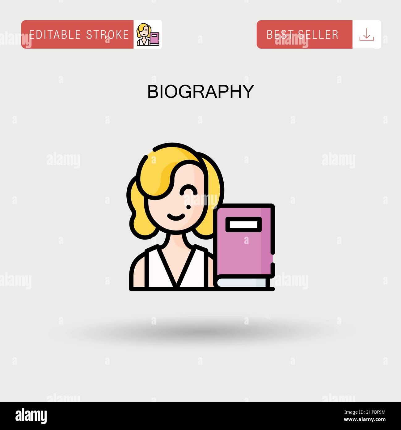 Biography Simple vector icon Stock Vector Image & Art - Alamy