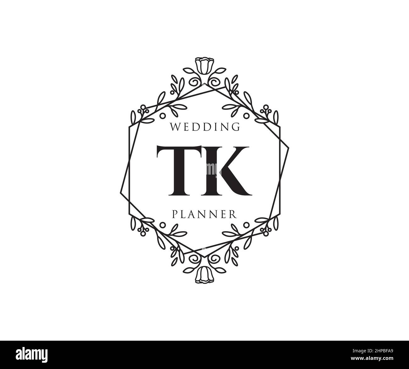 Tk monogram Stock Vector Images - Alamy