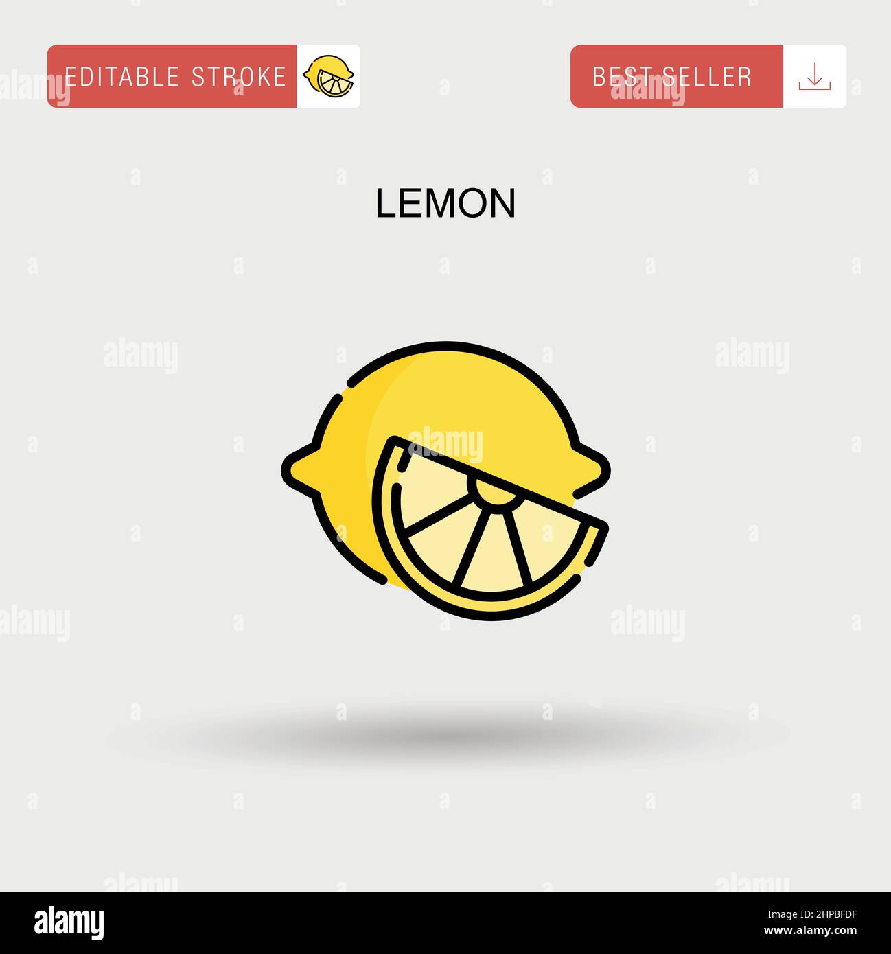 Lemon Simple vector icon Stock Vector Image & Art - Alamy