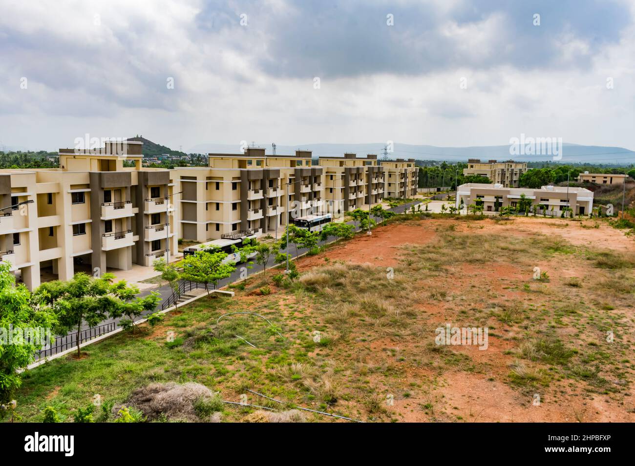 newly made a colony looking beautiful from top of a building view Stock ...