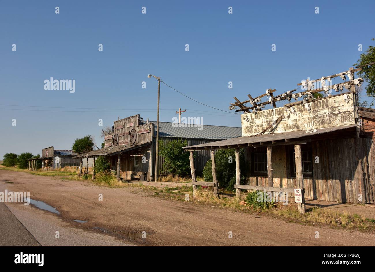 South Dakota ghost town desolate and abandoned with boarded up ...