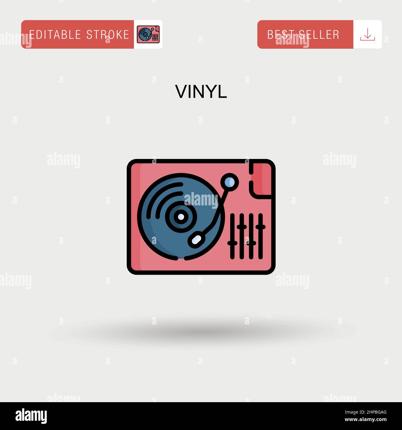 Vinyl Simple vector icon Stock Vector Image & Art - Alamy