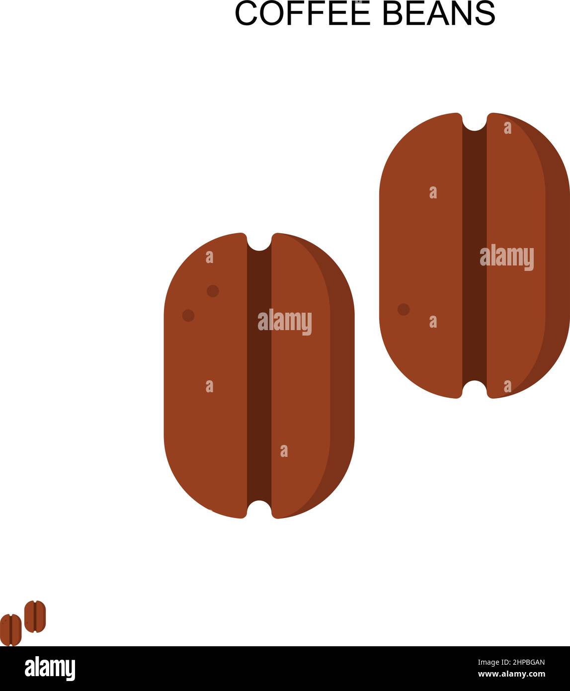 Coffee beans Simple vector icon. Illustration symbol design template ...