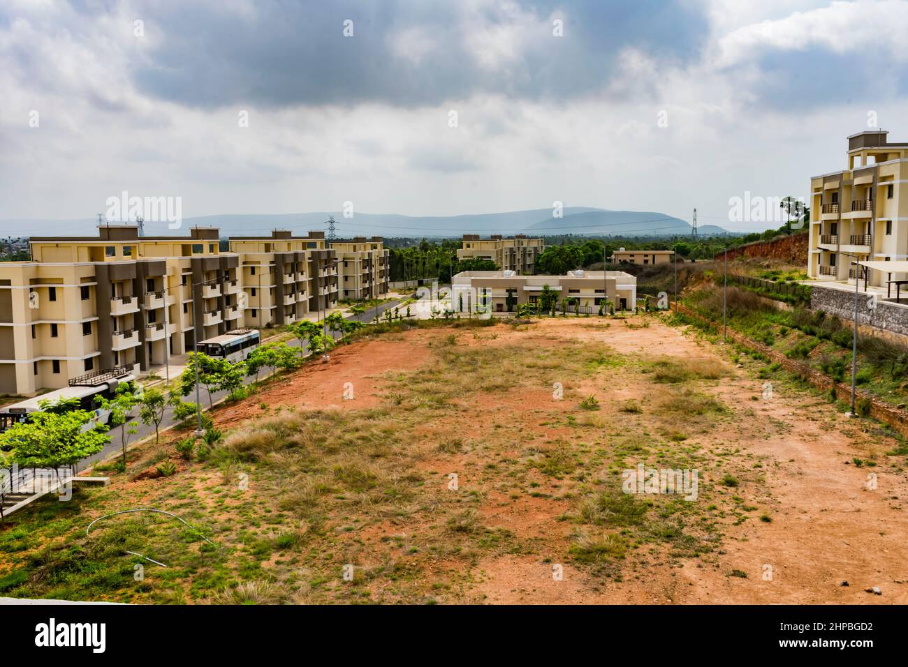 newly made a colony looking beautiful from top of a building view Stock ...