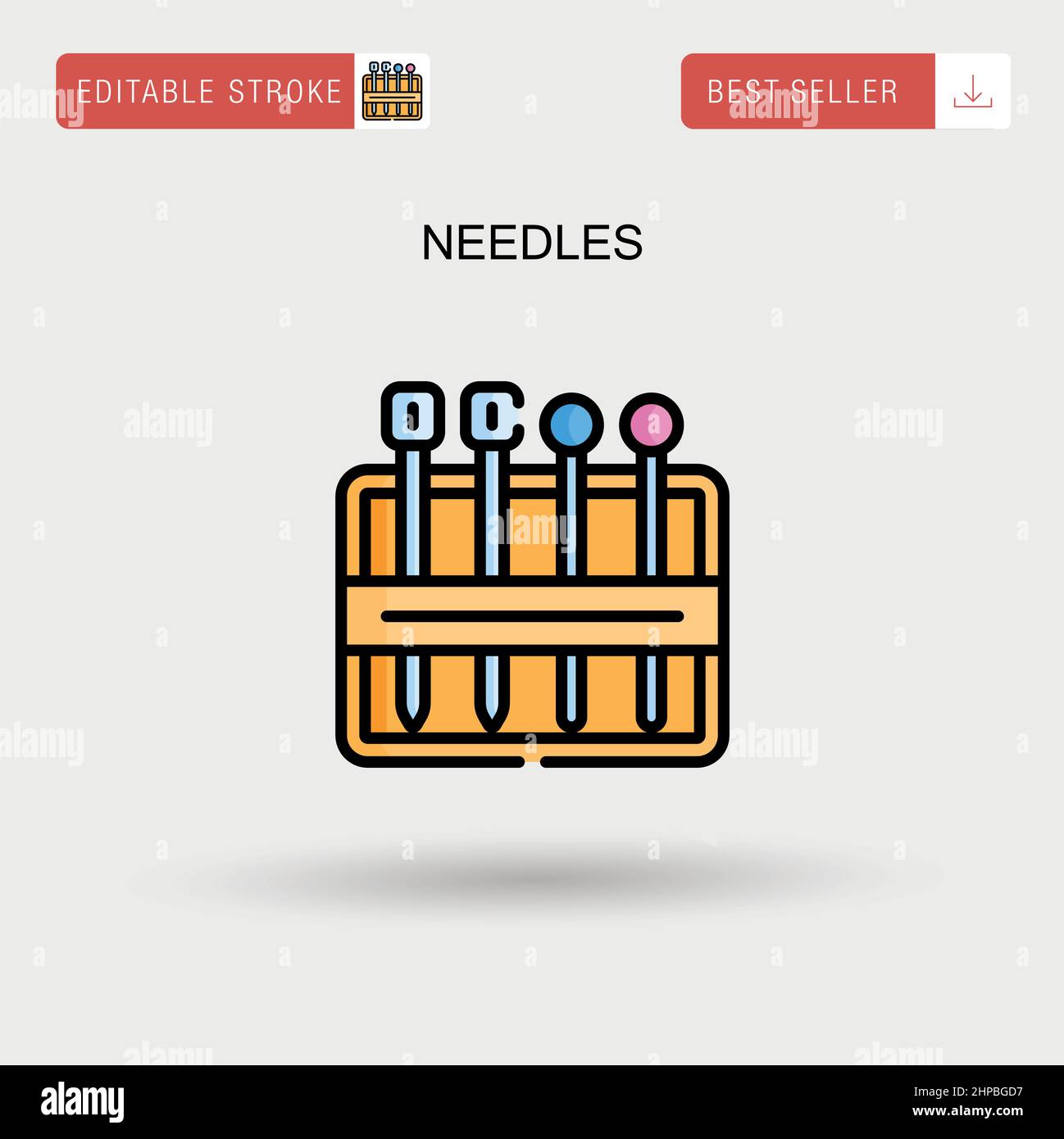 Needles Simple vector icon Stock Vector Image & Art - Alamy