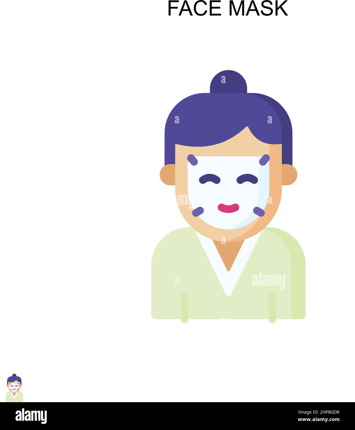 Face mask Simple vector icon. Illustration symbol design template for ...