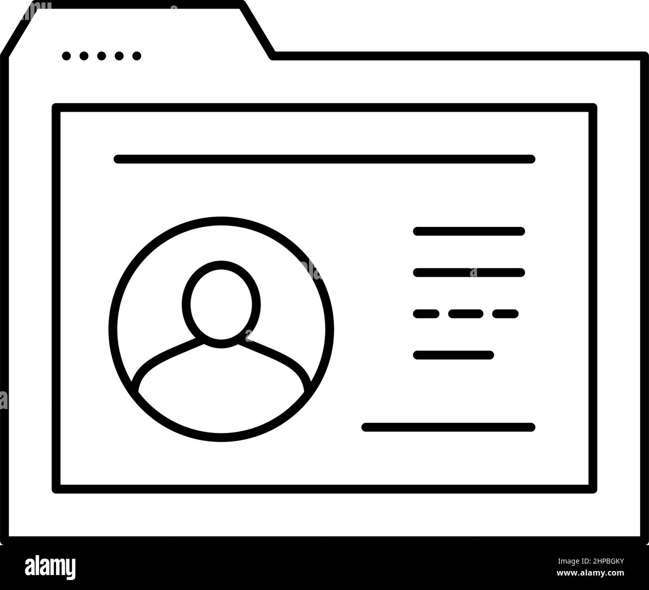 employee cv web site line icon vector illustration Stock Vector Image ...