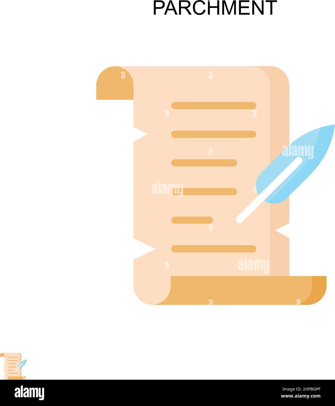 Parchment Simple vector icon. Illustration symbol design template for web mobile UI element ...