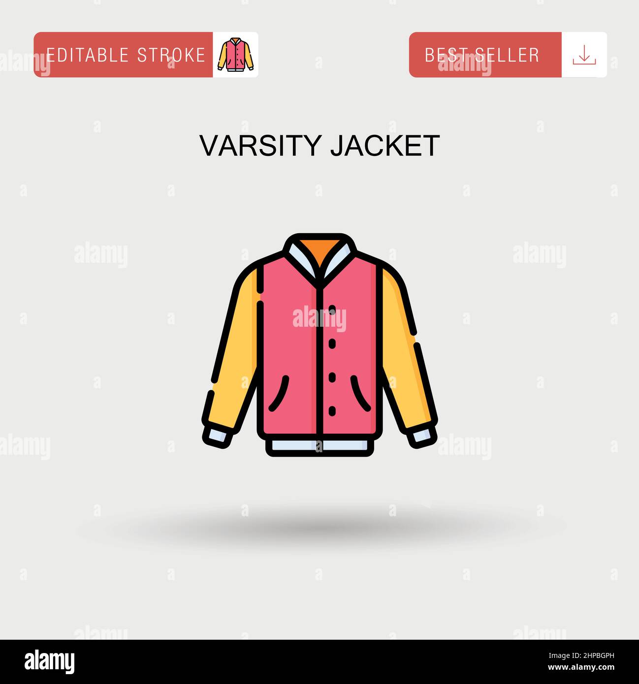 Varsity jacket Simple vector icon Stock Vector Image & Art - Alamy