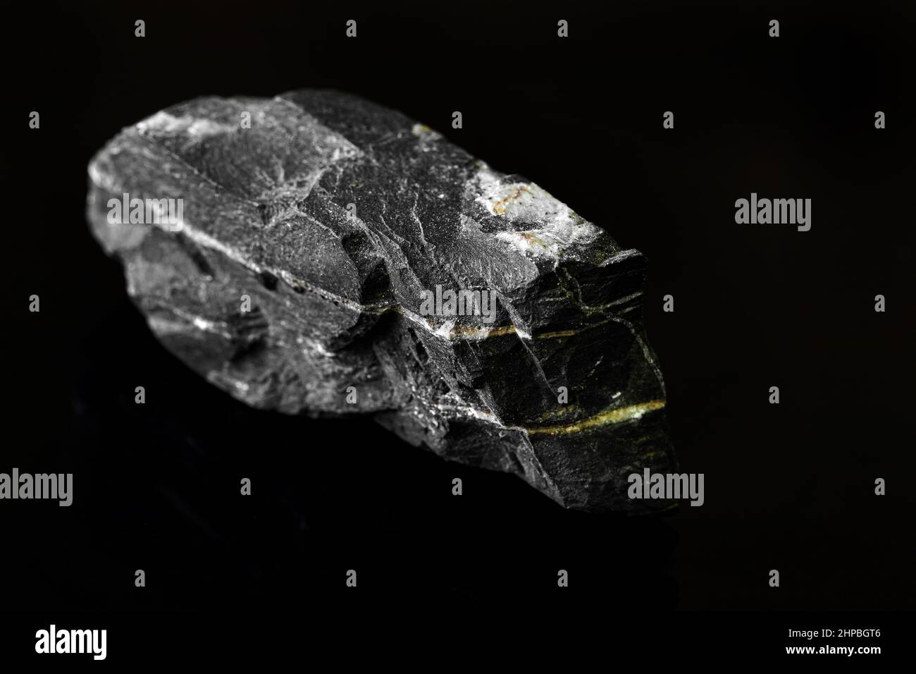 Macro Close up image of raw material Manganese Ore rock isolated on ...