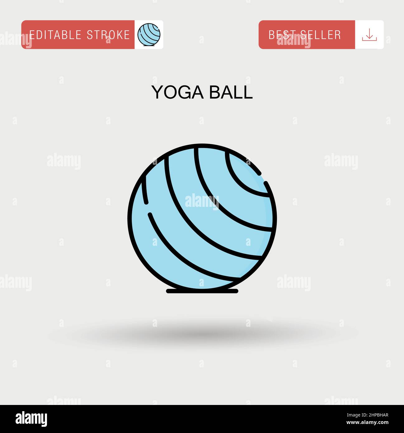 Yoga ball Simple vector icon Stock Vector Image & Art - Alamy