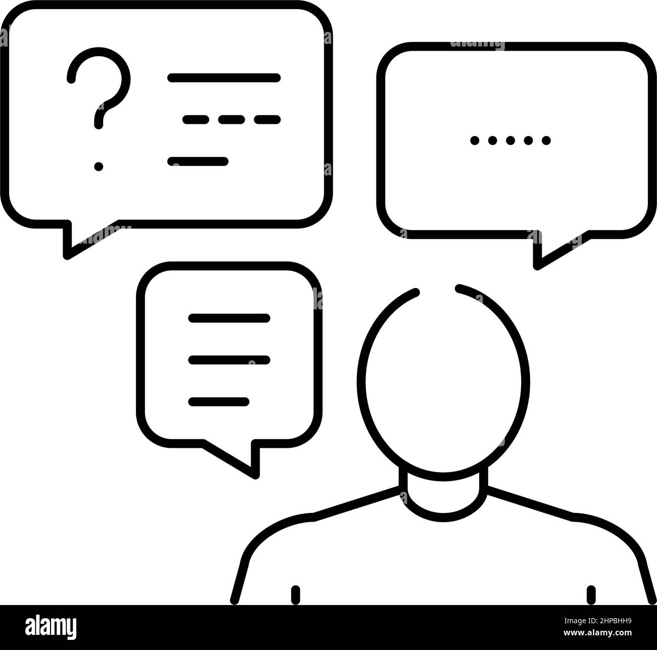 discussion questions and answers line icon vector illustration Stock ... discussion questions and answers line icon vector illustration Stock ...
