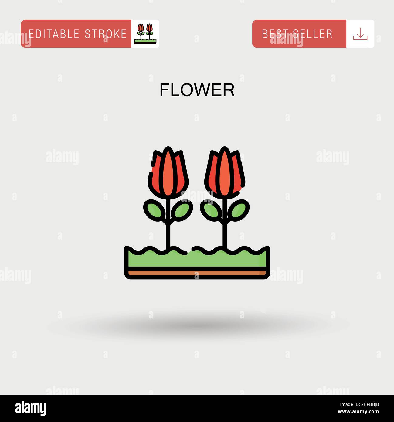 Flower Simple vector icon Stock Vector Image & Art - Alamy