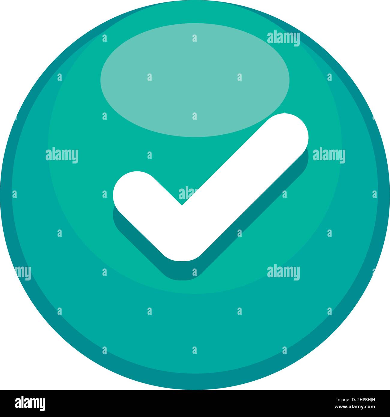 circle with approval symbol Stock Vector Image & Art - Alamy