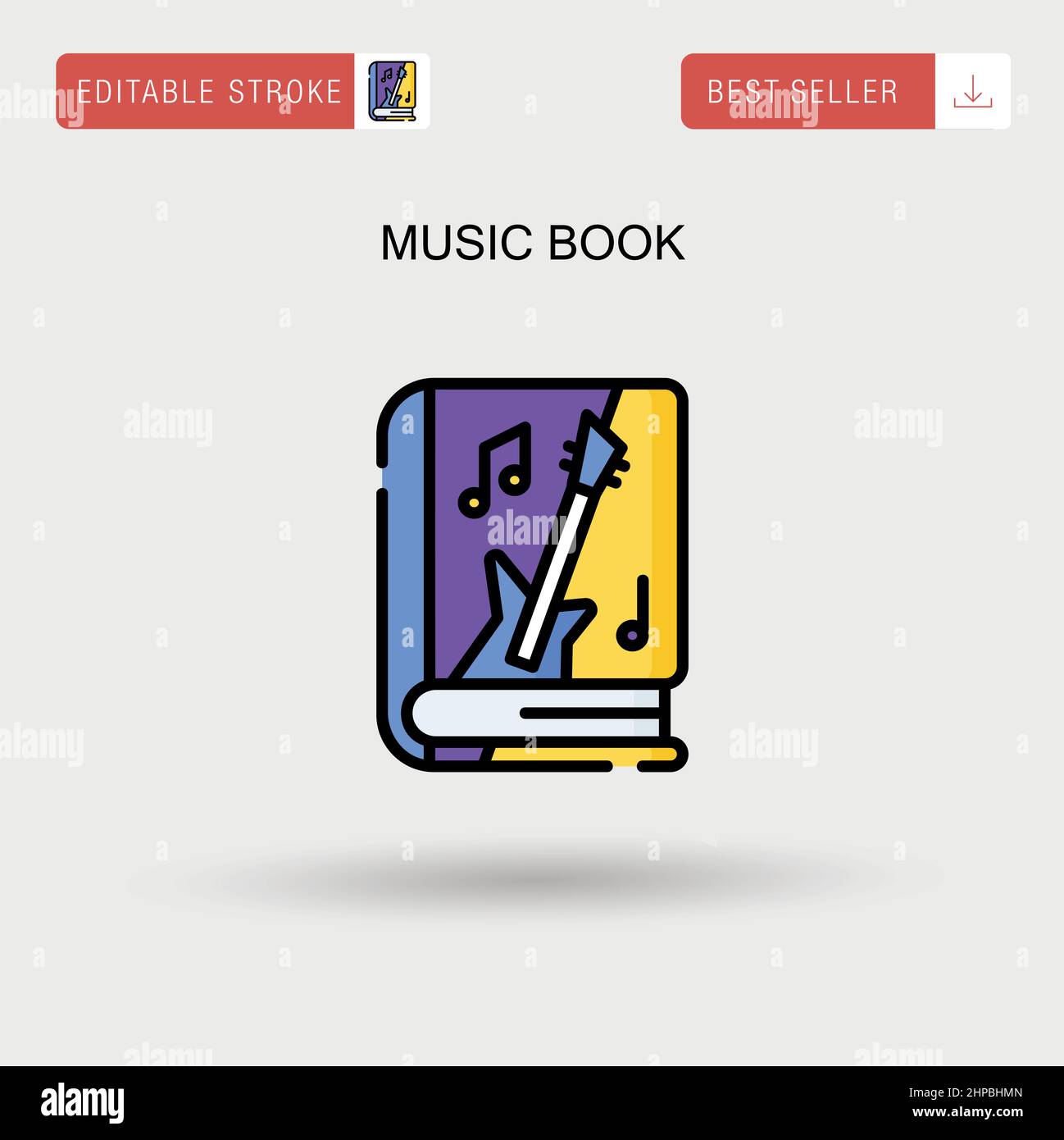 Music book Simple vector icon Stock Vector Image & Art - Alamy