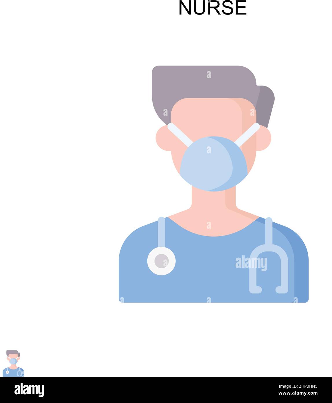 Nurse Simple vector icon. Illustration symbol design template for web ...