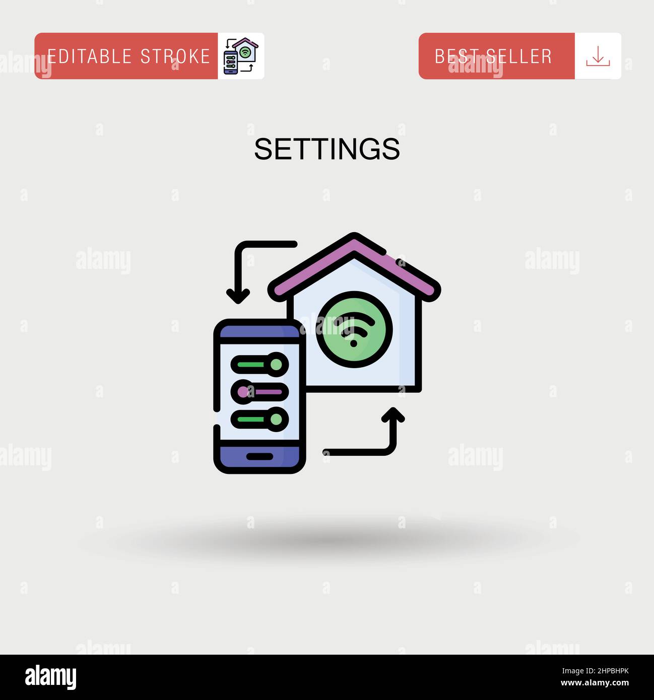 Settings Simple vector icon Stock Vector Image & Art - Alamy