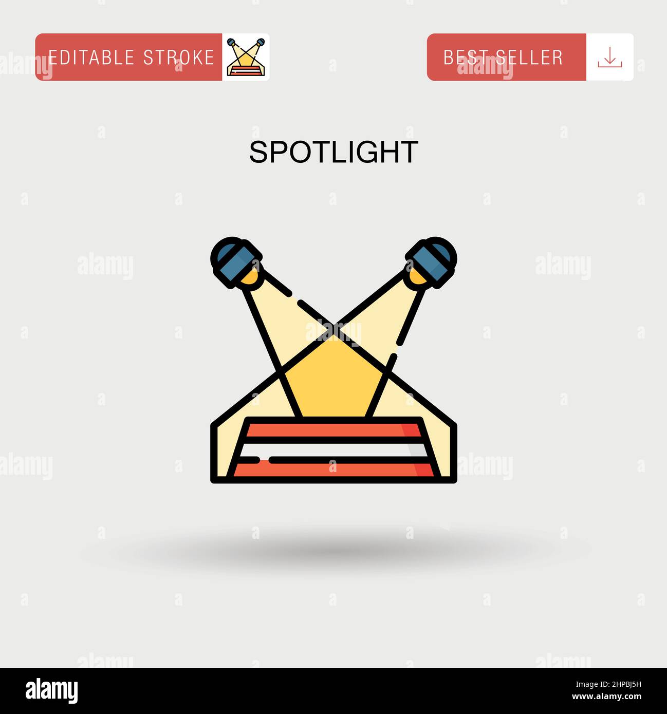 Yellow stage spotlight smoke Stock Vector Images - Alamy