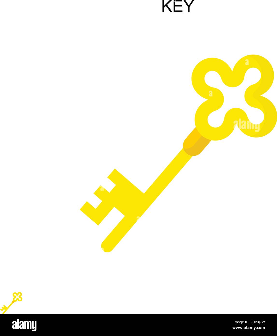 Key Simple vector icon. Illustration symbol design template for web ...