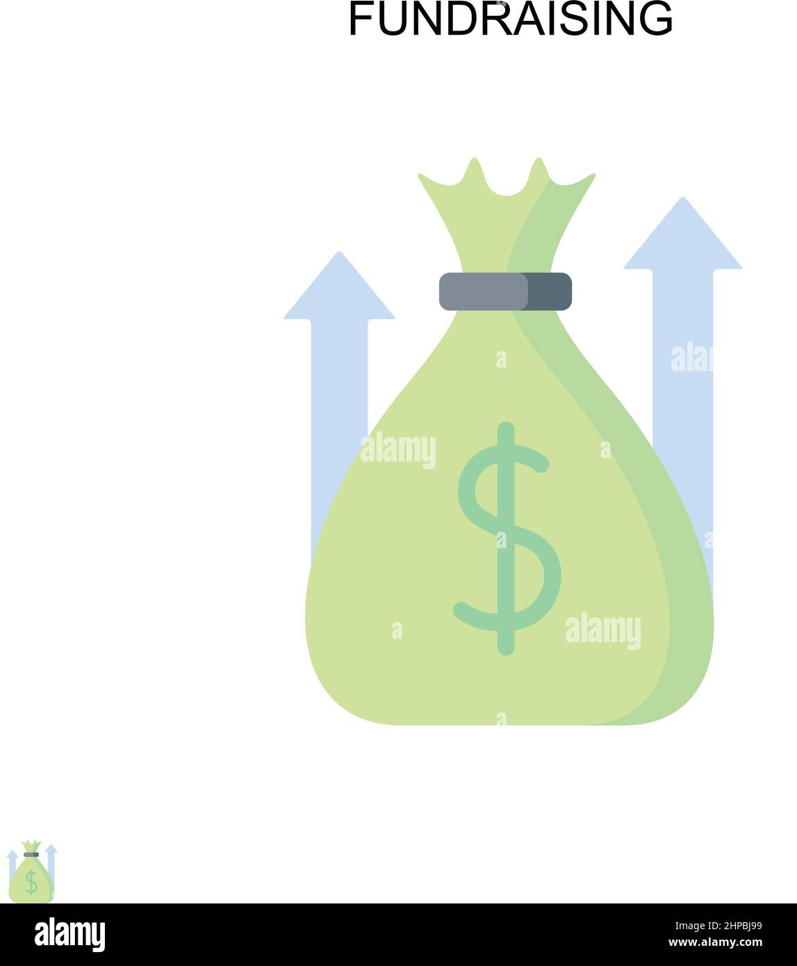 Fundraising Simple vector icon. Illustration symbol design template for ...