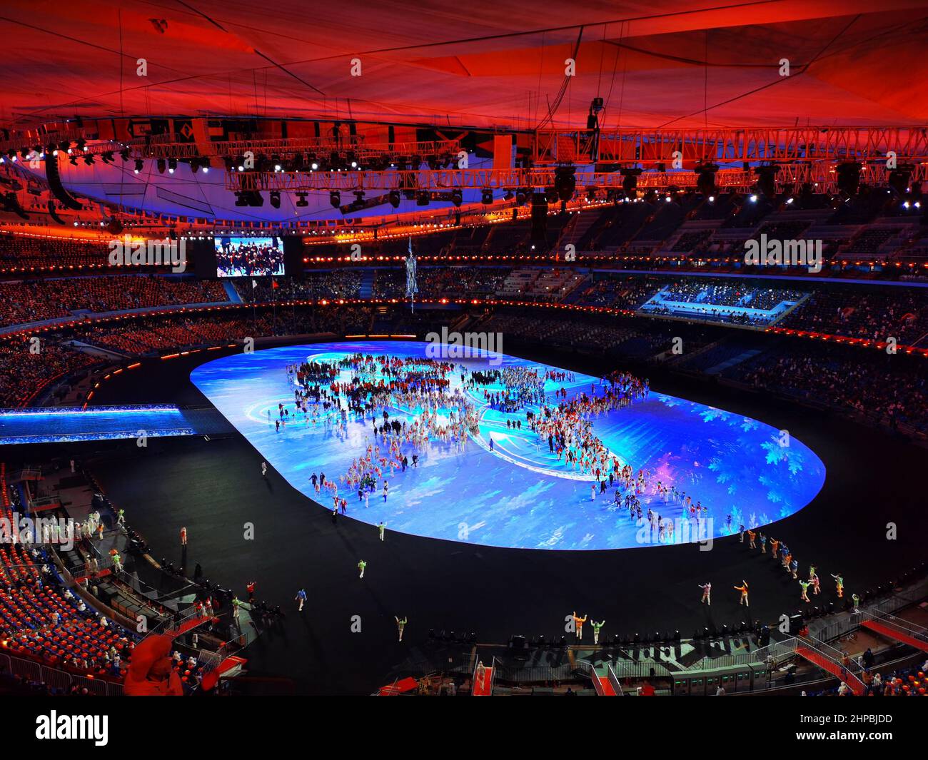 BEIJING, CHINA - FEBRUARY 20, 2022 - Team China enters the Stadium ...
