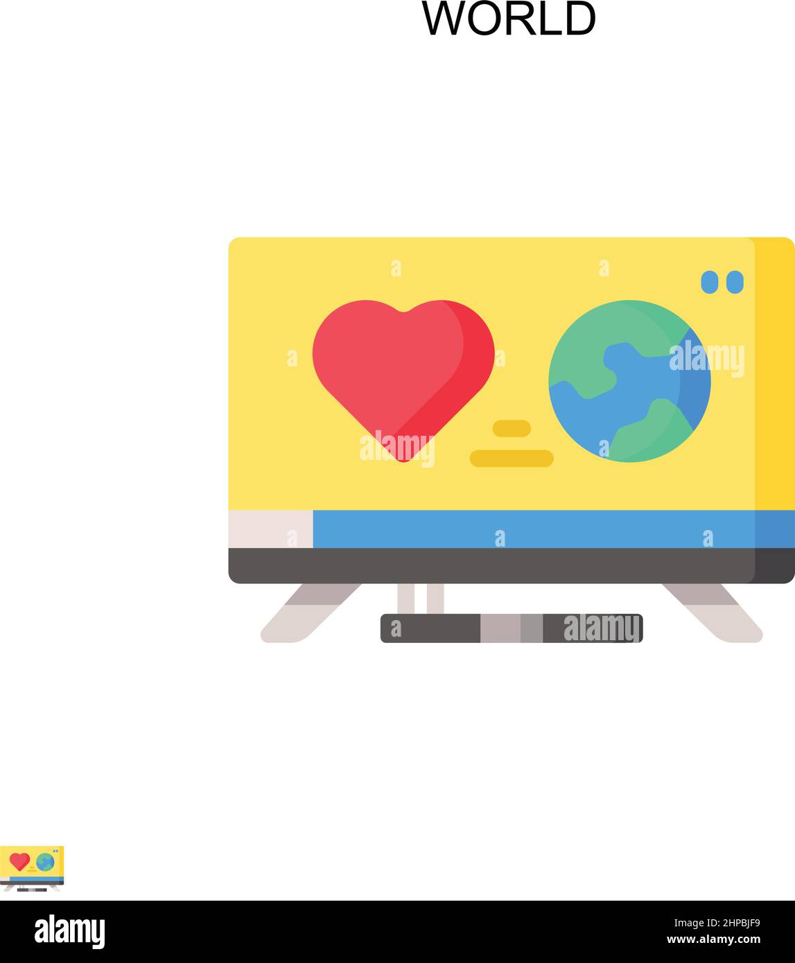 World Simple vector icon. Illustration symbol design template for web ...