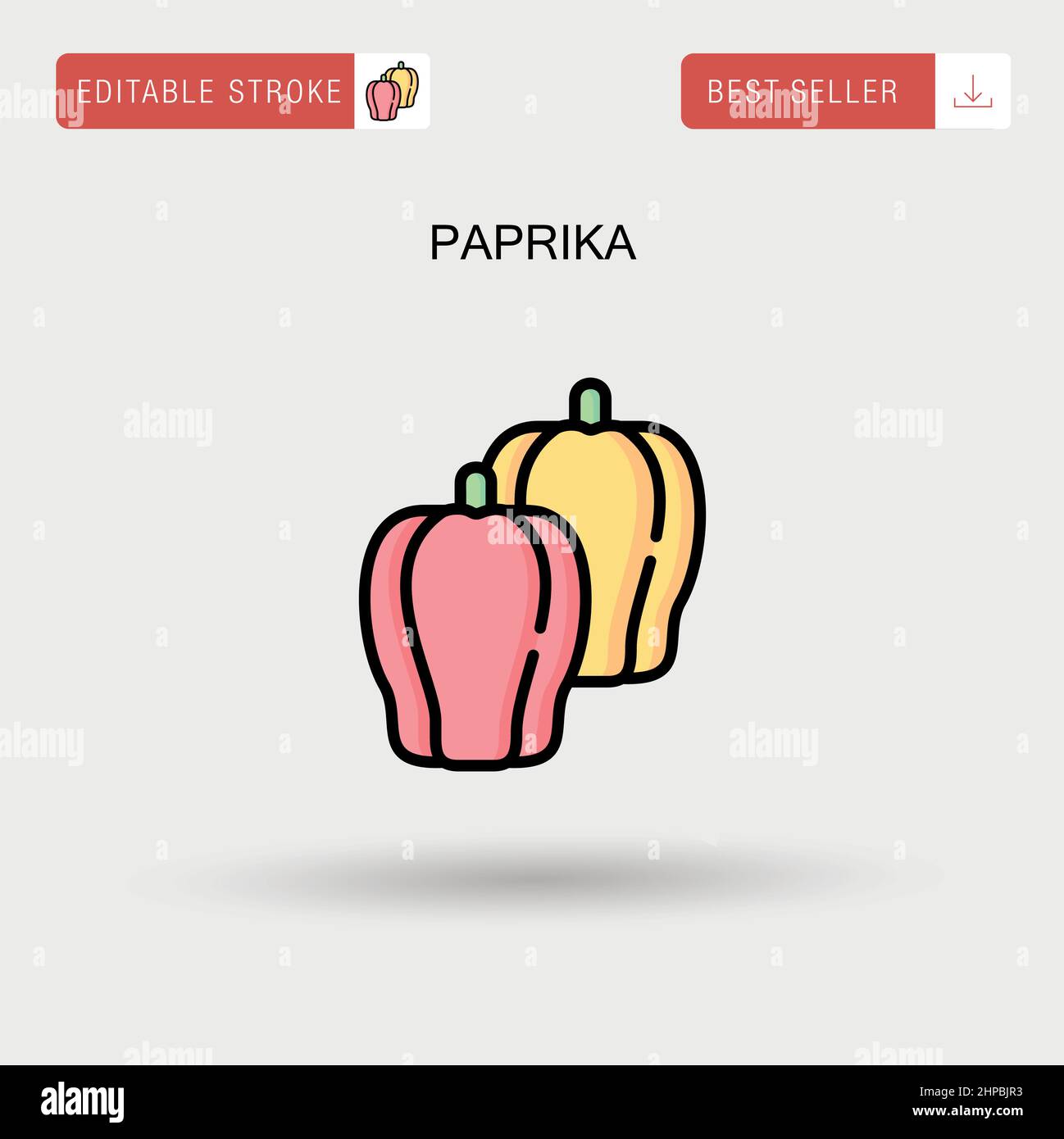 Red ground paprika powder Stock Vector Images - Alamy