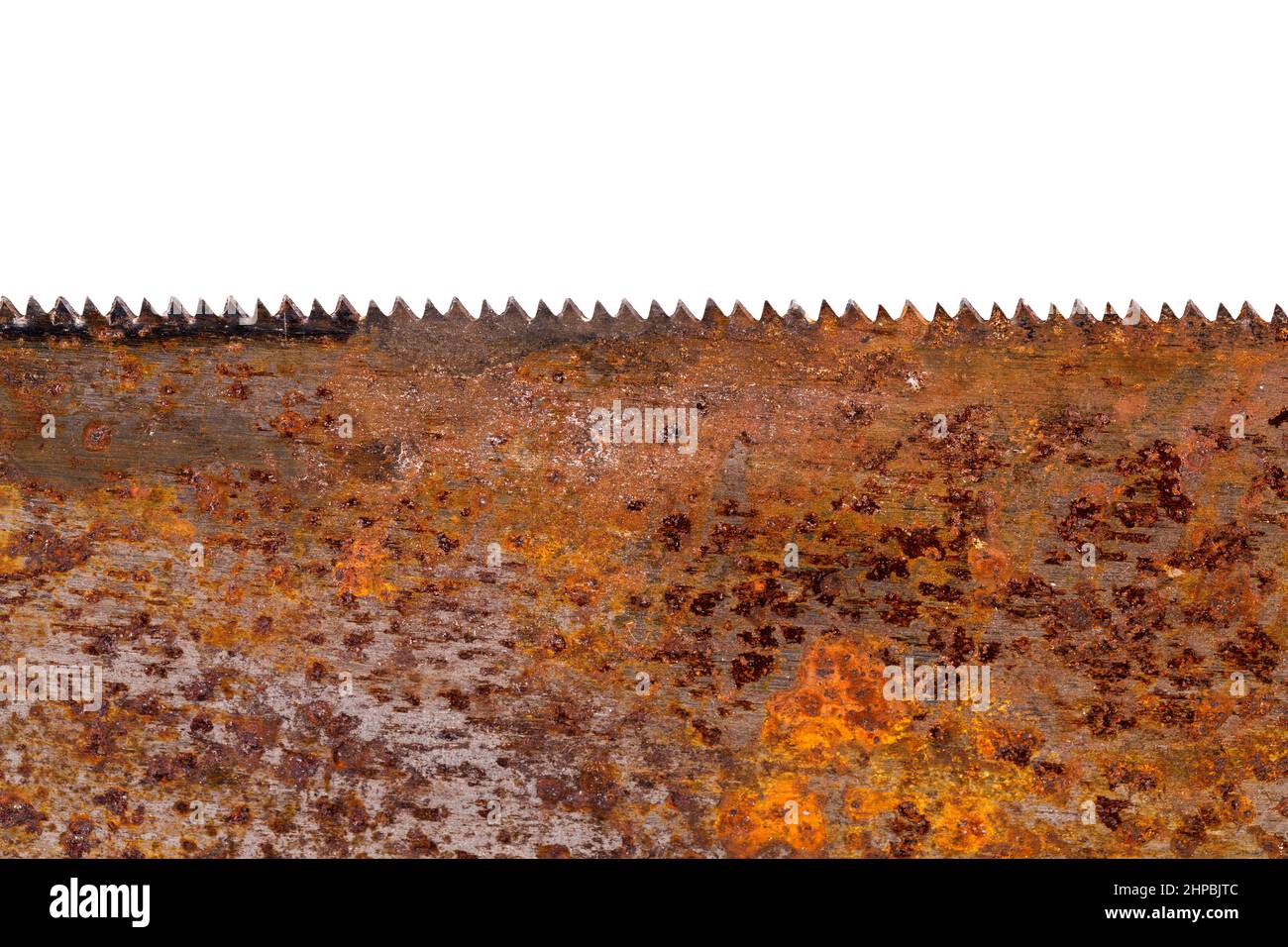 metal saw blade with rust isolated on white background. High quality ...