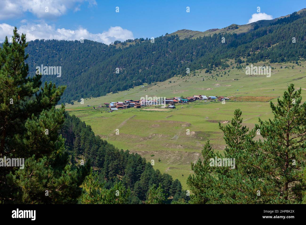 View of the remote Tusheti village of Diklo, Georgia. Travel Stock ...