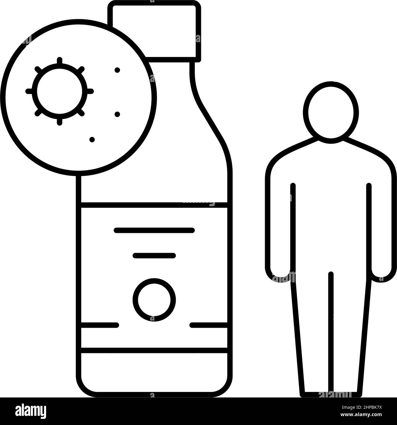 syrup health treatment line icon vector illustration Stock Vector Image ...