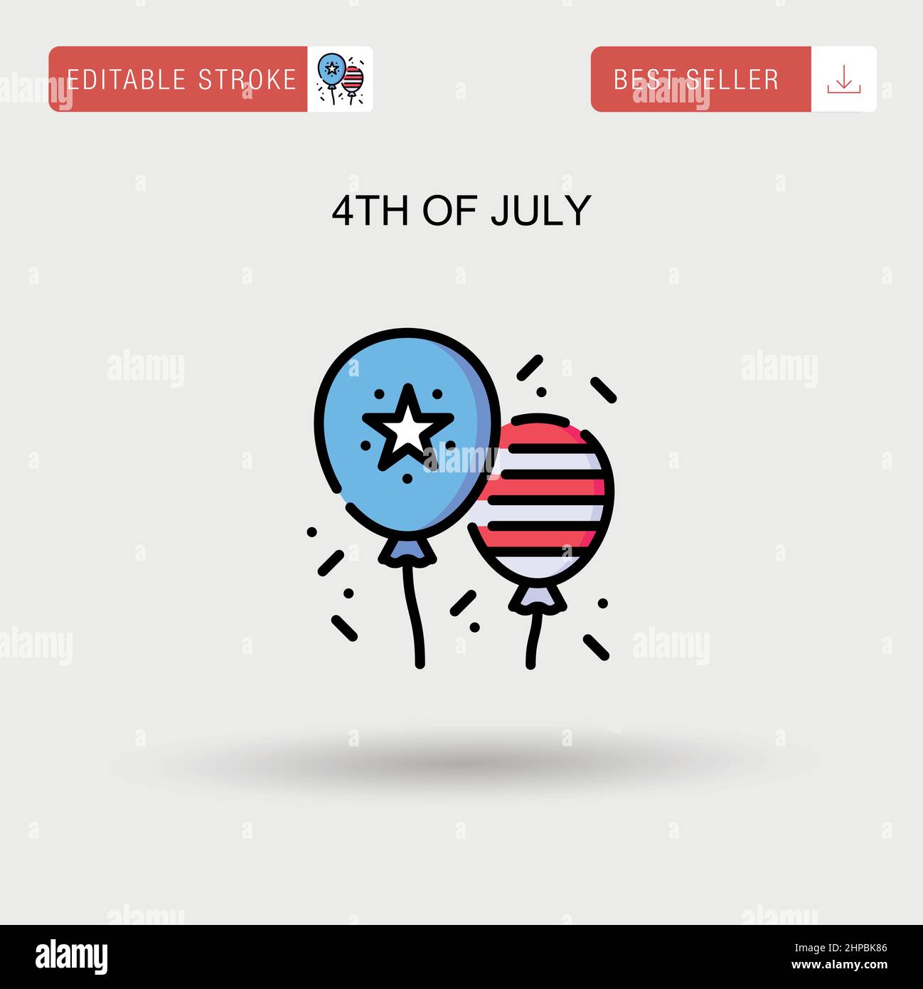 4th of july Simple vector icon Stock Vector Image & Art - Alamy