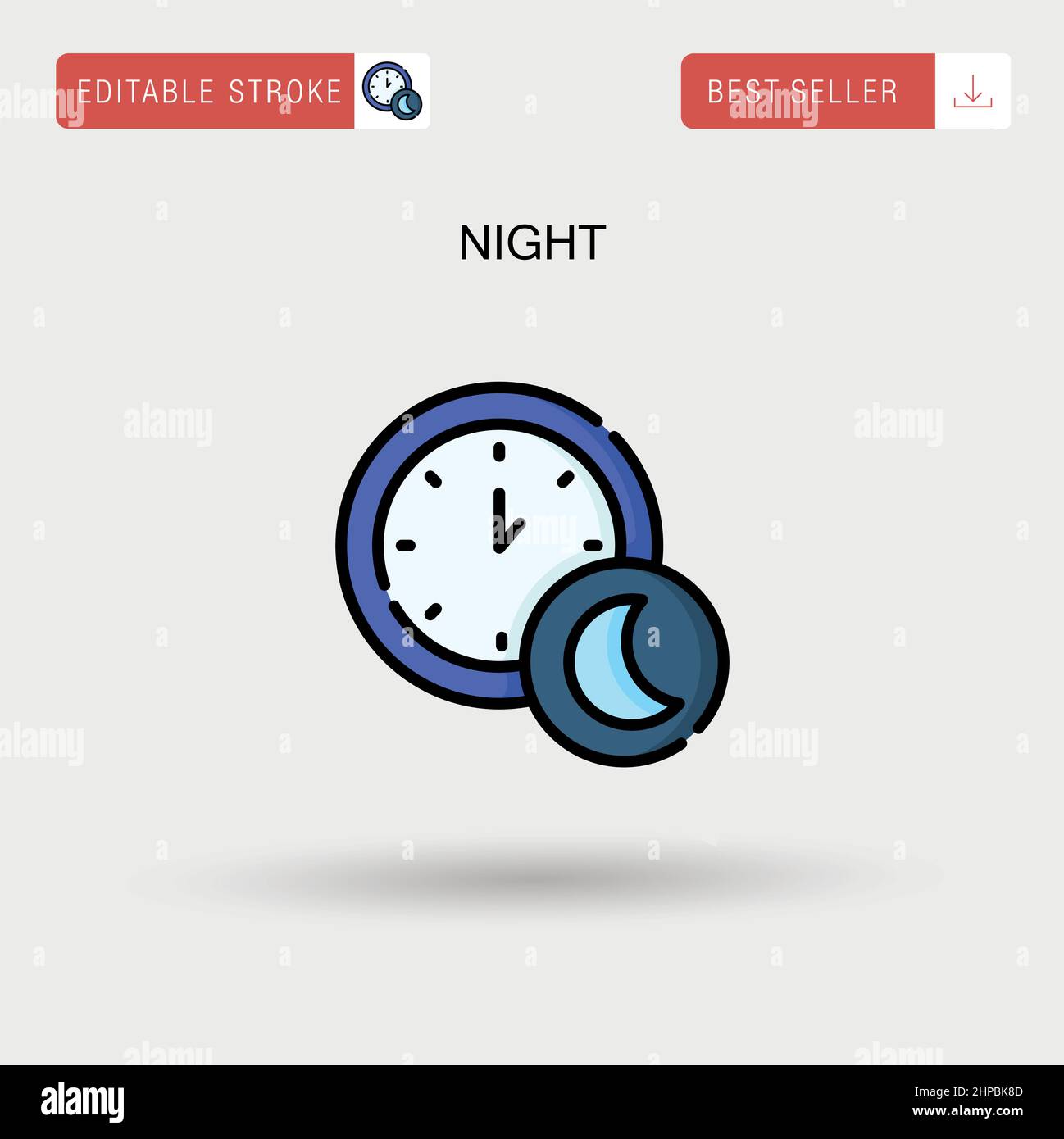 Night Simple vector icon Stock Vector Image & Art - Alamy
