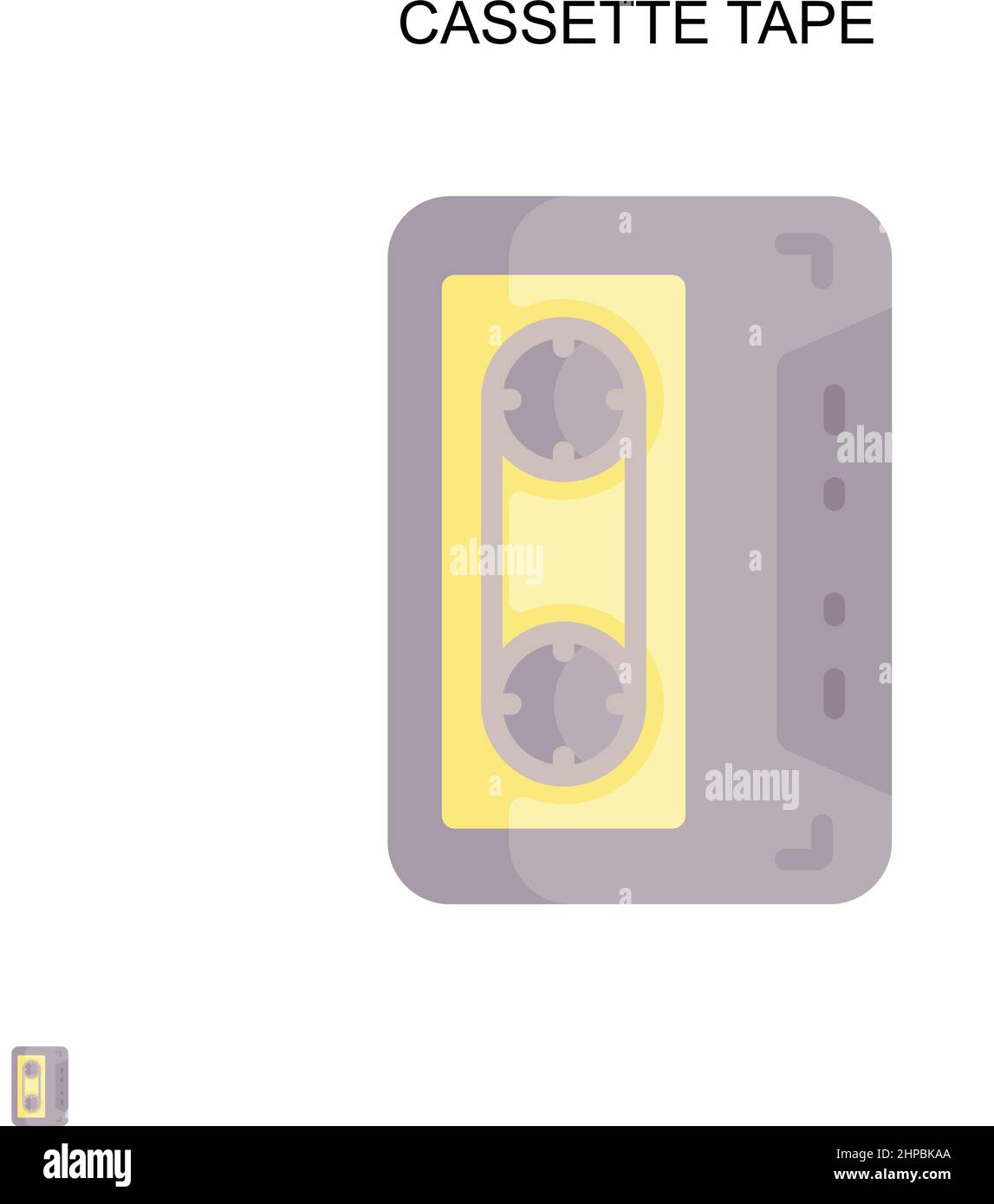 Cassette tape Simple vector icon. Illustration symbol design template ...