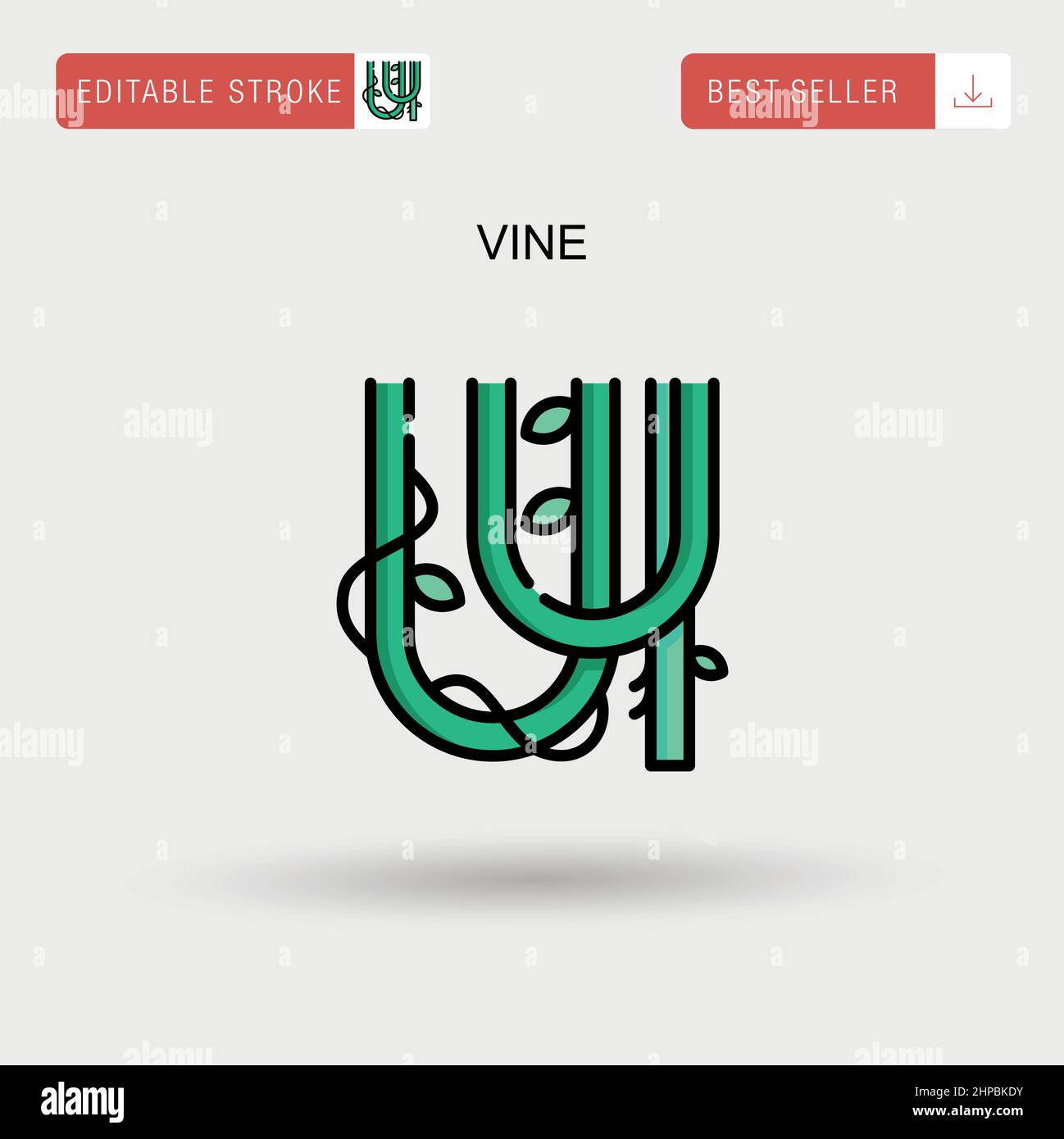 Vine Simple vector icon Stock Vector Image & Art - Alamy