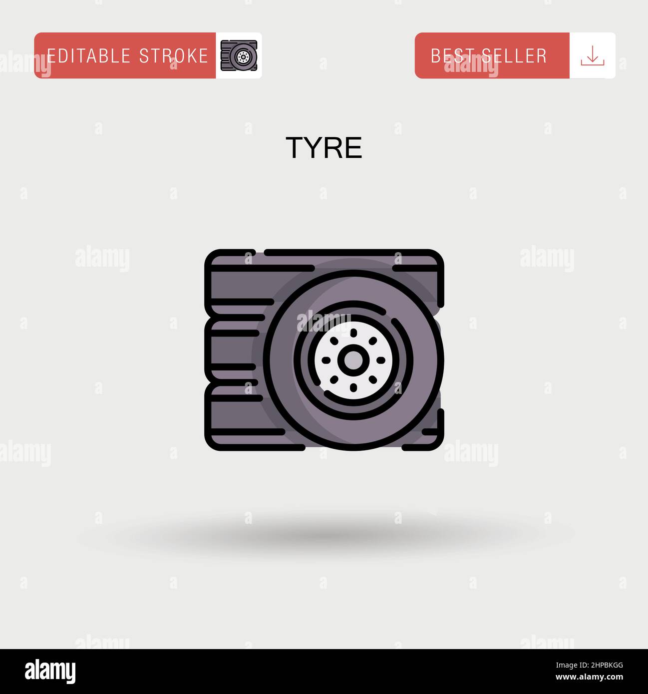 Tyre icon hi-res stock photography and images - Alamy