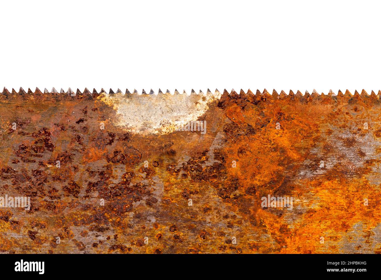 metal saw blade with rust isolated on white background. High quality ...