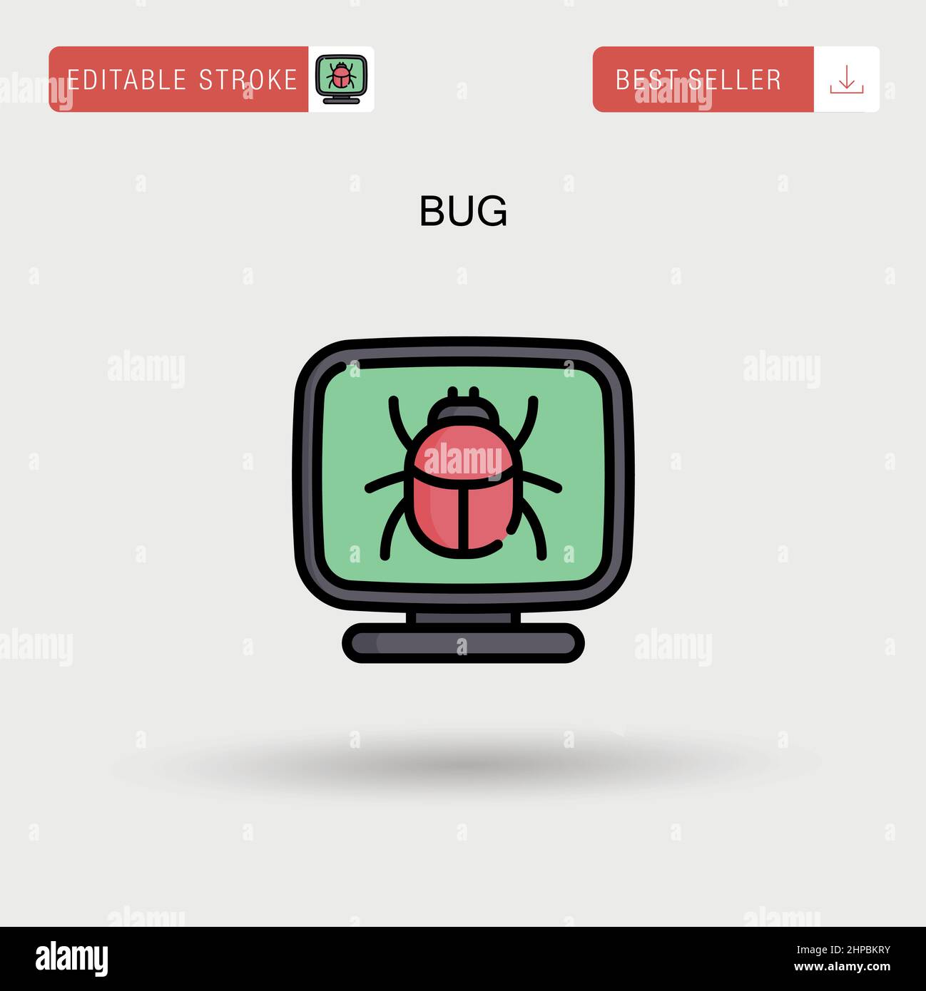 Bug Simple vector icon Stock Vector Image & Art - Alamy