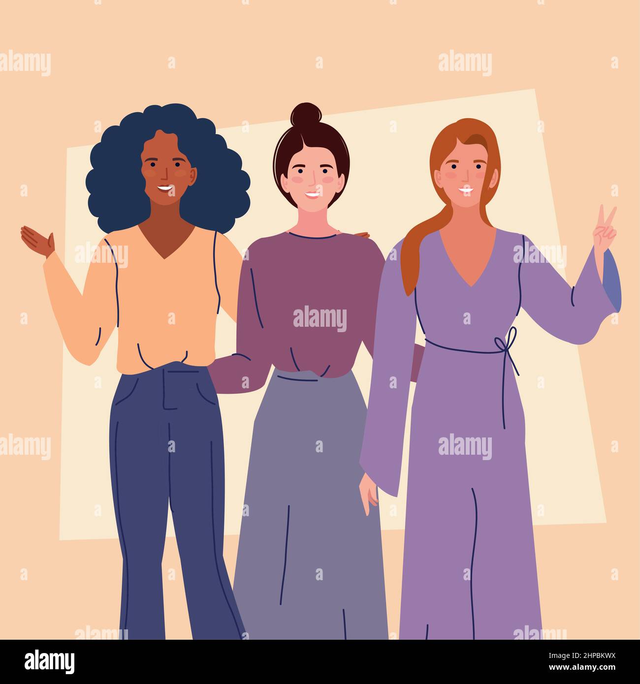 beautiful women hugging Stock Vector Image & Art - Alamy