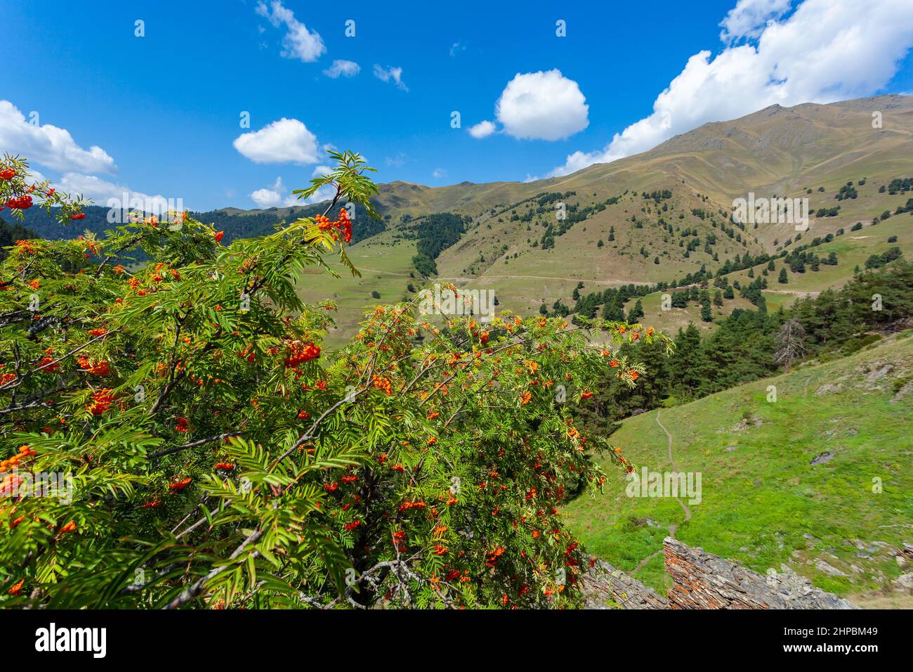 Beautiful landscape of the mountainous region of Georgia, Tusheti Stock ...