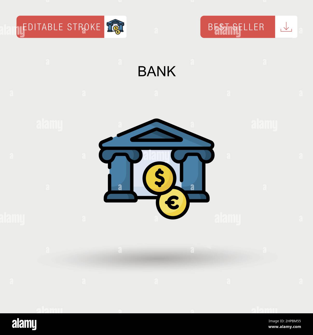 Bank Simple vector icon Stock Vector Image & Art - Alamy