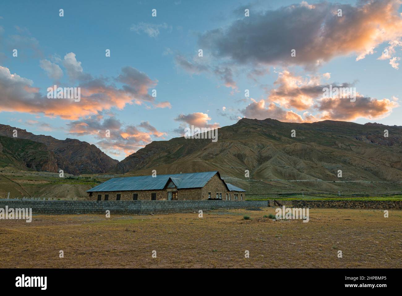 Old House during sunset seen at Kaza , Spiti Valley, Himachal Pradesh ...