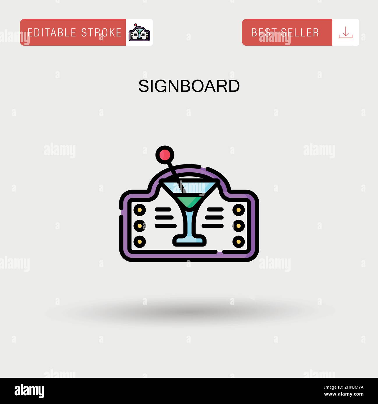 Signboard Simple vector icon Stock Vector Image & Art - Alamy