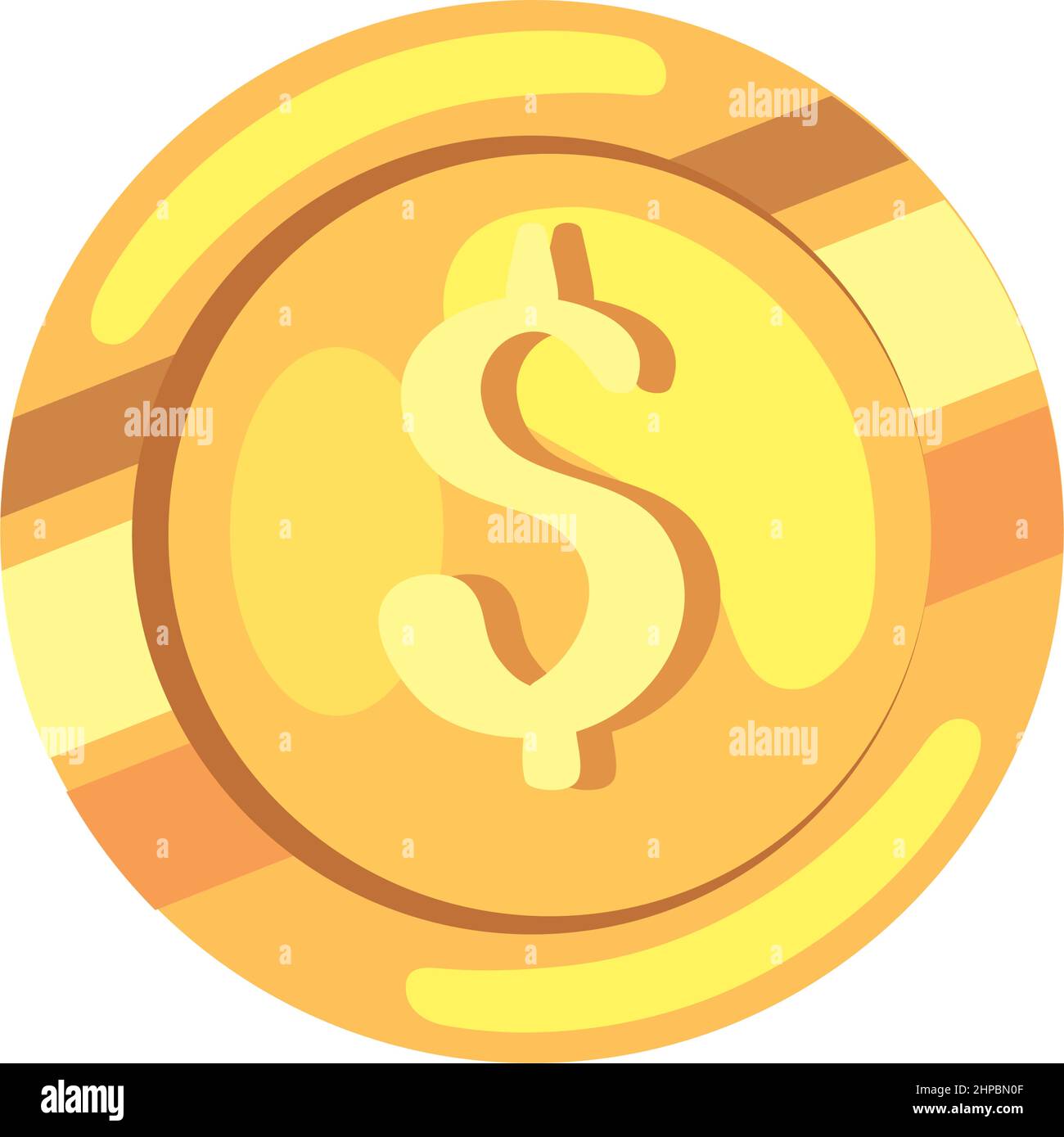 coin with dollar symbol Stock Vector Image & Art - Alamy