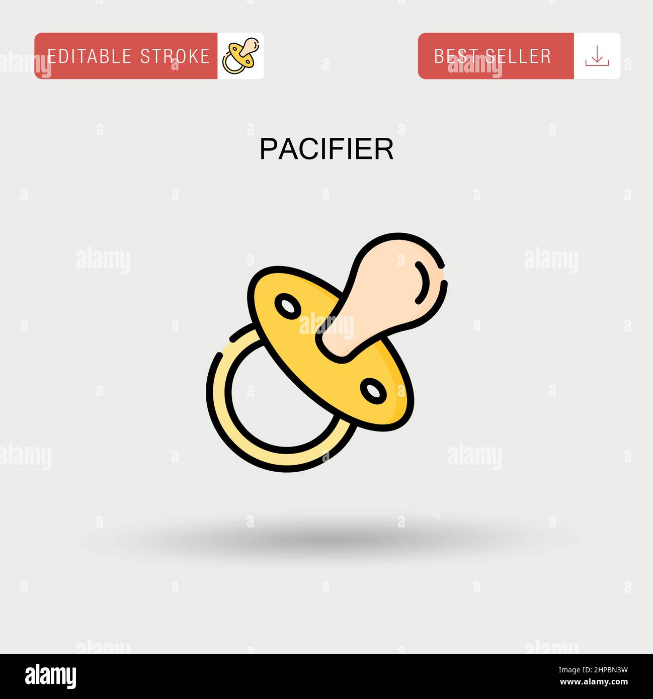 Baby design pacifier icon blue hi-res stock photography and images - Alamy