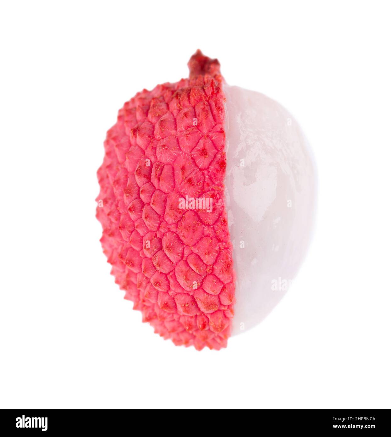 Lychee fruit isolated on white background. Tropical exotic fresh ripe ...