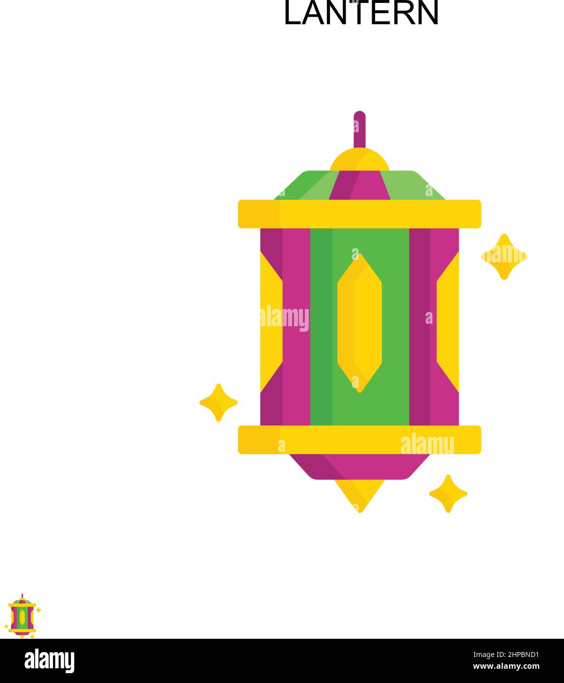 Lantern Simple vector icon. Illustration symbol design template for web ...