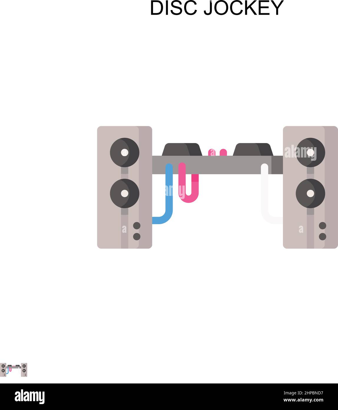 Disc jockey Simple vector icon. Illustration symbol design template for ...